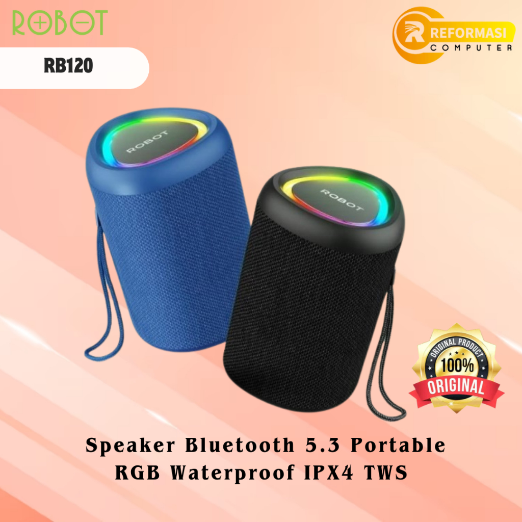 Jual ROBOT Speaker bluetooth RB120 Speaker Bluetooth 5.3 Portable RGB ...