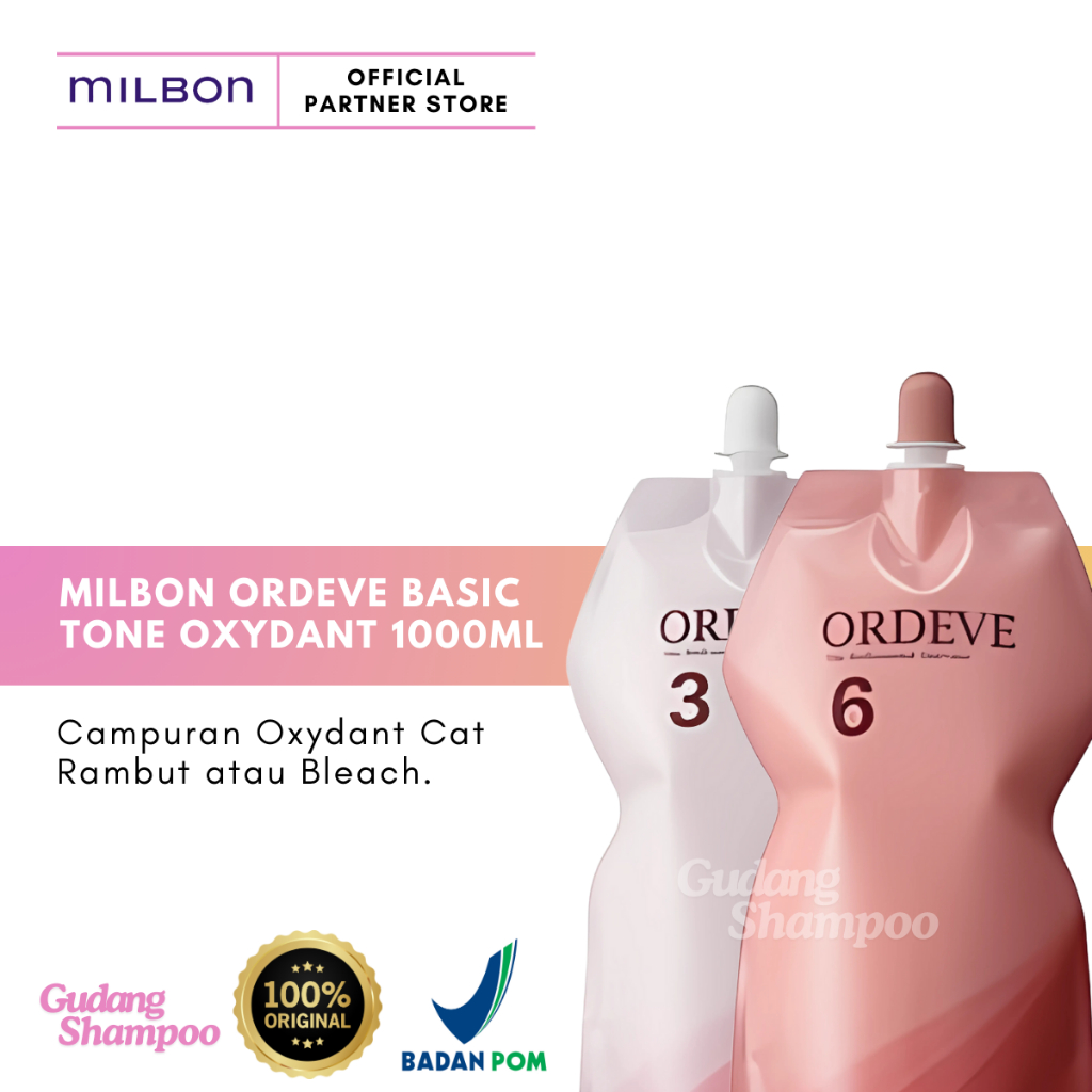 Jual BESTSELLER JAPAN OXYDANT HAIR COLOR DEVELOPER MILBON ORDEVE 1000ml | Shopee Indonesia