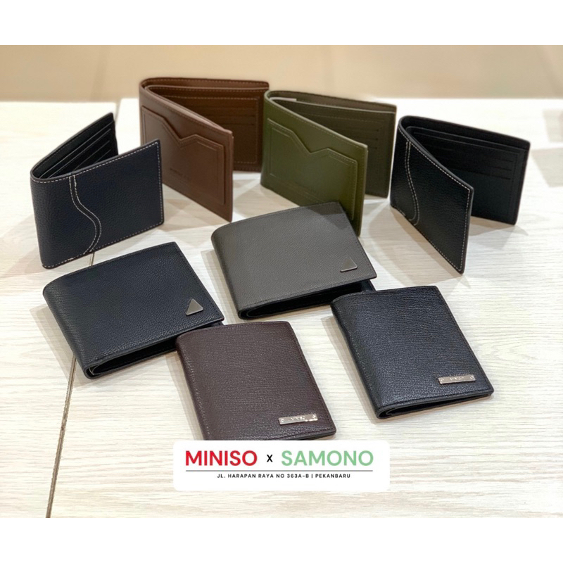 Jual MINISO dompet cowok elegant banyak slot kartu | Shopee Indonesia