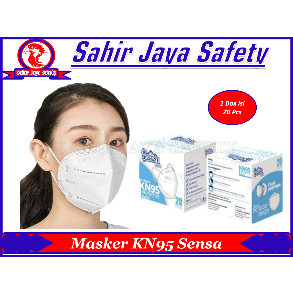 Jual Masker KN95 Medis 5Ply Sensa Masker Kesehatan KN95 1 Box isi 20 Pcs | Shopee Indonesia