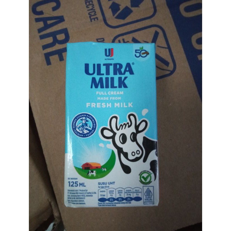 Jual SUSU KOTAK UHT ULTRA FULL CREAM PLAIN 125 ml | Shopee Indonesia