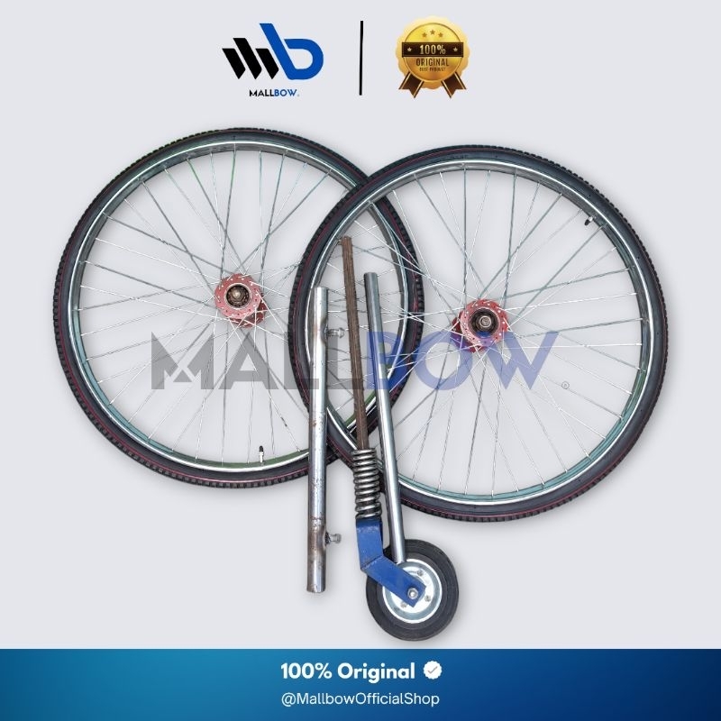Jual Mallbow | Velg Becak / Roda Becak 1 Set Ukuran 28 Dengan Geletrek ...