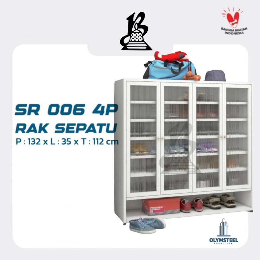 Jual Rak Sepatu Besi Olympic Kaca Acrylic / Rak Sepatu Besi Modern Kaca Akrilik SR 006 - SR 006 ...