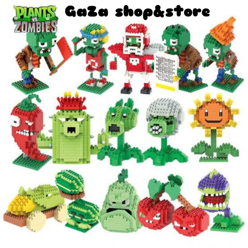 Jual Plants vs Zombies GaZa Shop & Store Set Mainan Lego | Shopee Indonesia