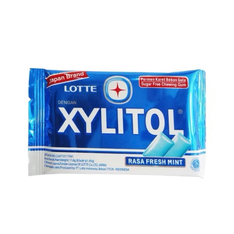 Jual LOTTE XYLITOL FRESH MINT PERMEN KARET BEBAS GULA | Shopee Indonesia
