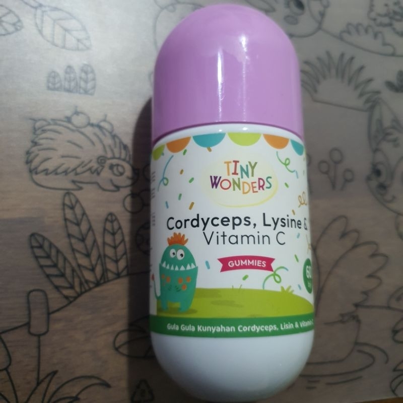 Jual Vitamin Anak Tiny Wonders Cordyceps, Lysine, & vitamin C Gummies ...
