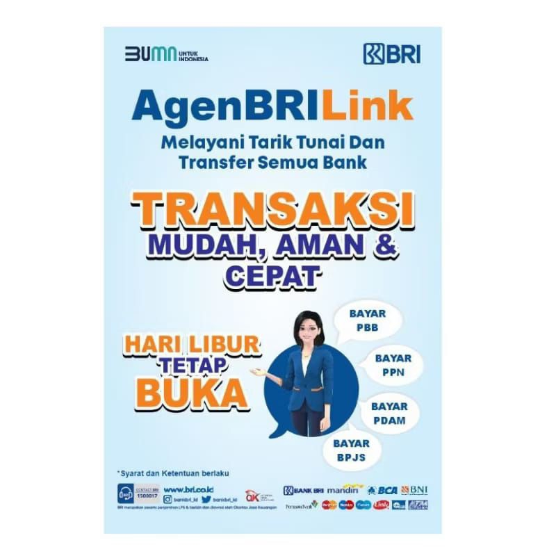 Jual STIKER VINYL POSTER AGEN BRILINK UKURAN : 29,7 x 42 cm (A3), 1 ...