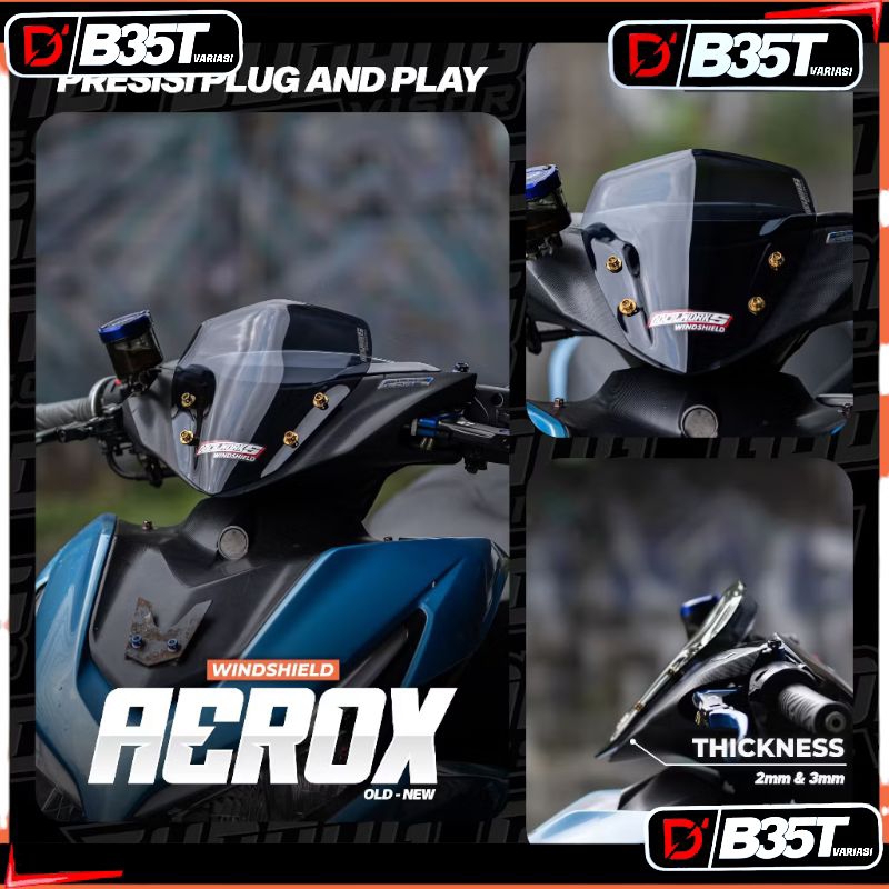 Jual VISOR AEROX OLD AEROX NEW TYPE STANDAR BAHAN AKRILIK ANTI PECAH ...