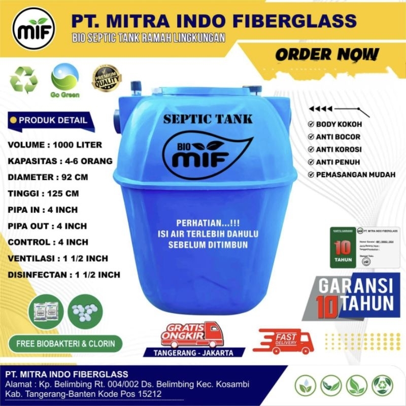 Jual septic tank 1000 liter,Biotech,Biotaff,biofil,biotank,biomif ...