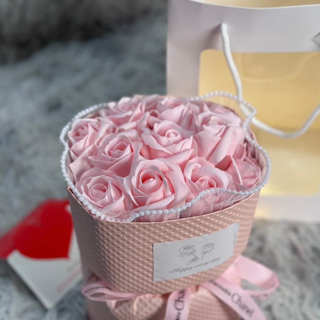 Jual Hadiah Valentine Flowers Pink Rose Kado Pacar Lucu Free Kartu ...