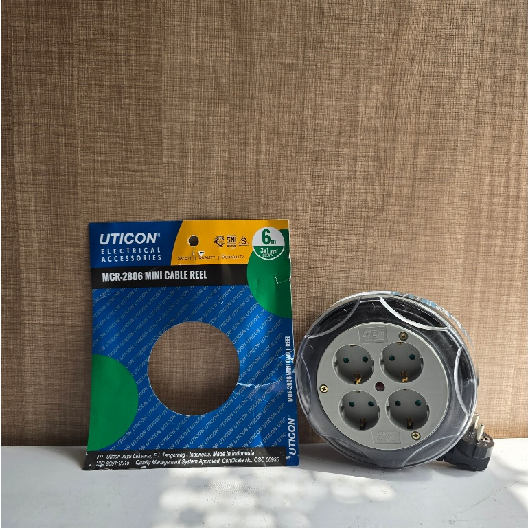 Jual Uticon Kabel Gulung Roll Cable Reel Mini 6M (MCR-2806) | Shopee ...