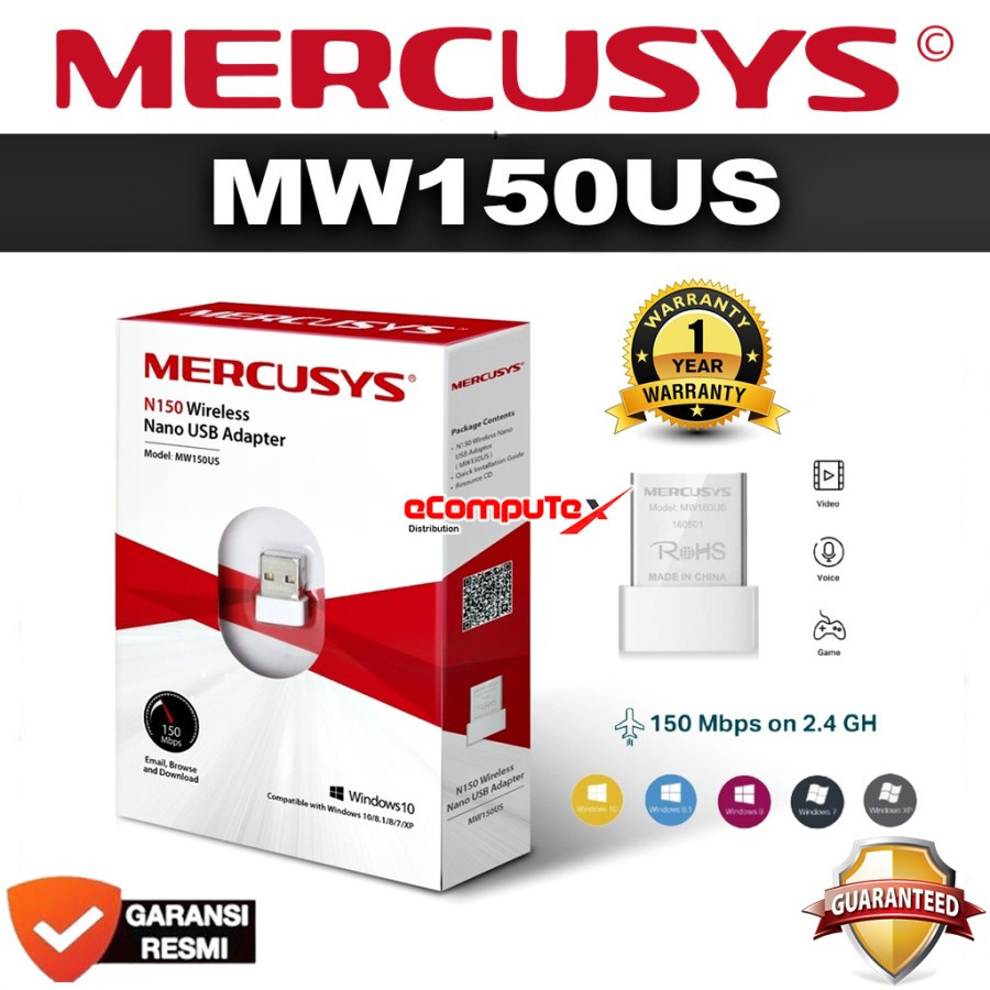 Jual MERCUSYS MW150US USB WIFI 150MBPS NANO WIRELESS ADAPTER MW-150US ...