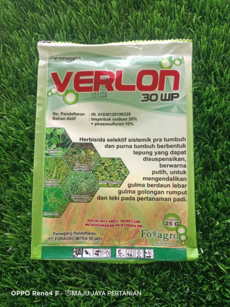 Jual HERBISIDA VERLON 30wp 25gram || obat rumput dalam padi | Shopee ...