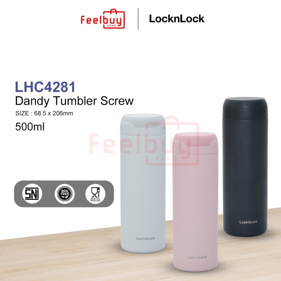 Jual LocknLock Dandy Tumbler Screw 500ml - LHC4281 | Shopee Indonesia