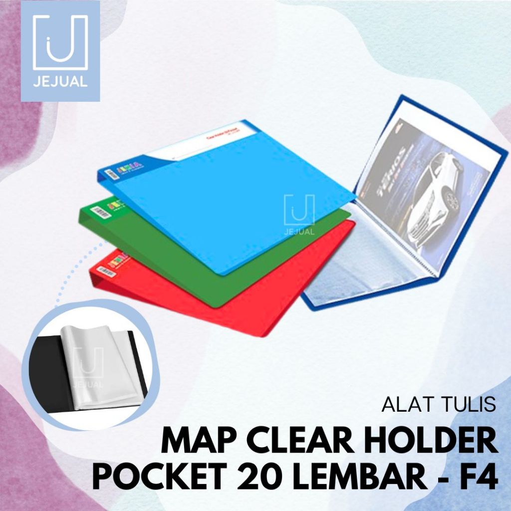 Jual Map Clear Holder Display Book Folio F4 20 Lembar Map Bening/Pocket ...
