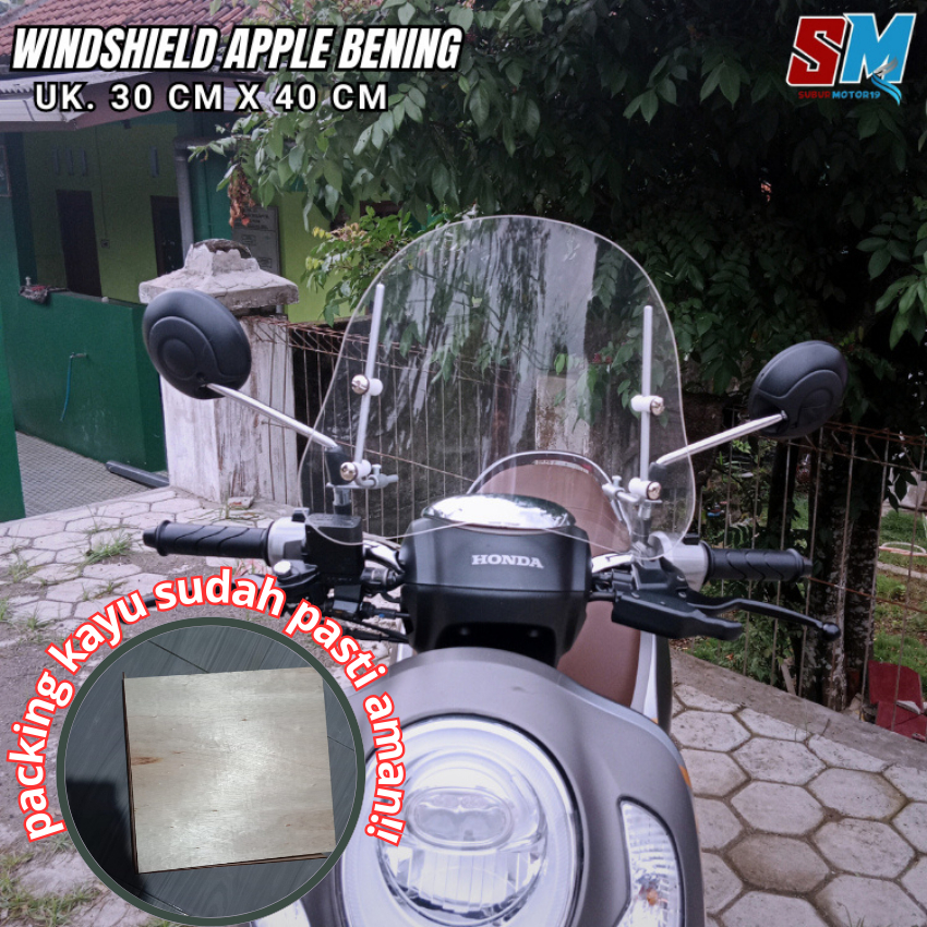 Jual Tameng Angin Ukuran 30cm X 40cm Apple Bening Windshield Vario ...