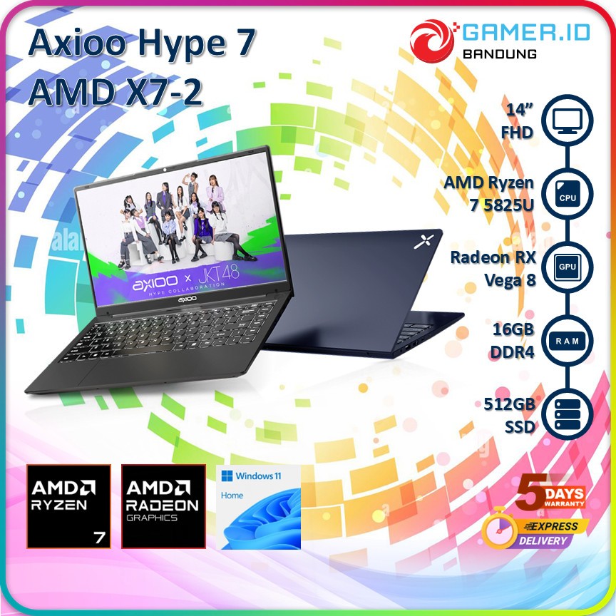 Jual AXIOO HYPE 7 AMD X7 RYZEN 7 5825U 8GB/16GB 512GB W11 14" FHD IPS ...