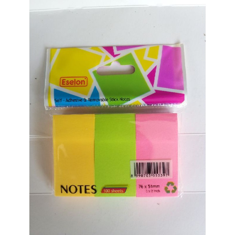 Jual Stick Note 76 x 51 Set 3 Warna | Shopee Indonesia