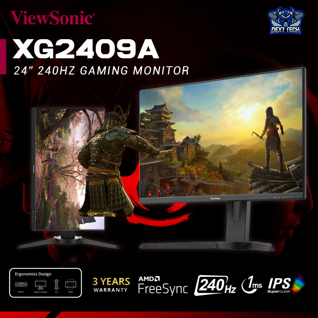 Jual Monitor ViewSonic XG2409A 24" FHD IPS 240Hz HDR10 AMD FreeSync ...
