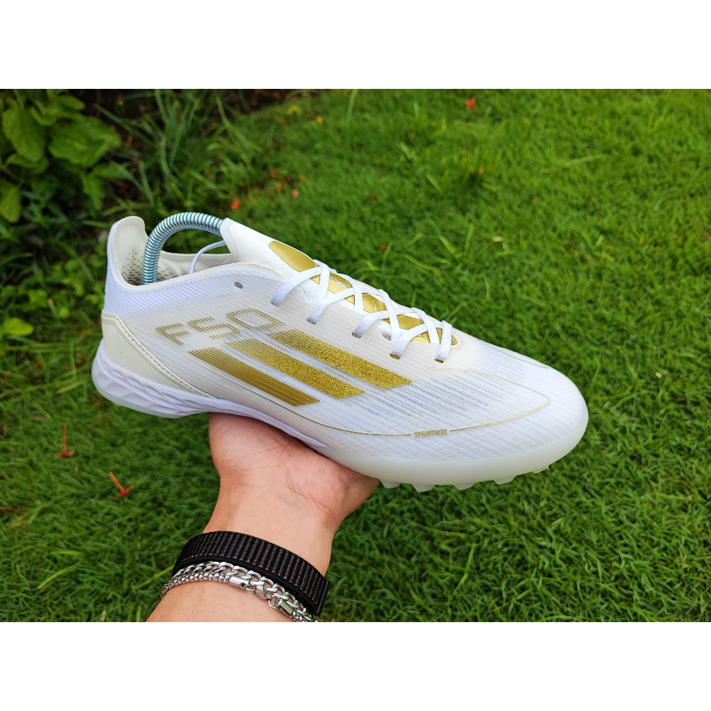 Jual Sepatu Futsal Adidas F50 Elite Turf - White Gold Metallic White ...