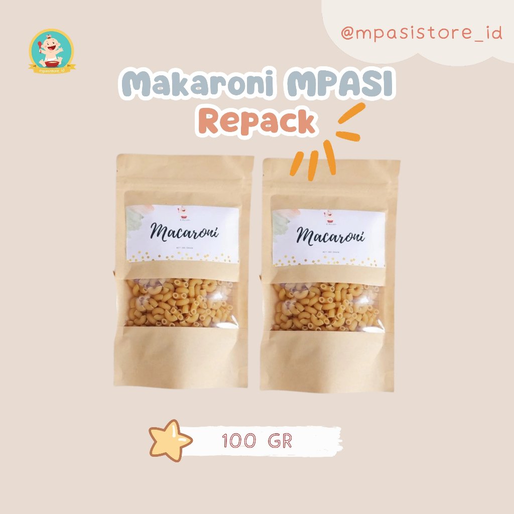 Jual Macaroni Mpasi Bayi Repack 100gr | Shopee Indonesia