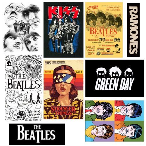 Jual Stiker Musik Rock Keren - Nirvana, Oasis, The Beatles, dll ...