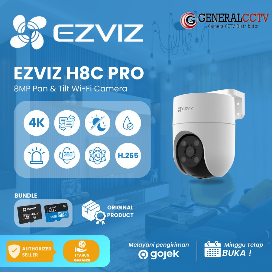 Jual Ezviz H8C PRO 8MP IP Camera 4K Wireless Pan & Tilt Wi-Fi Camera IP ...