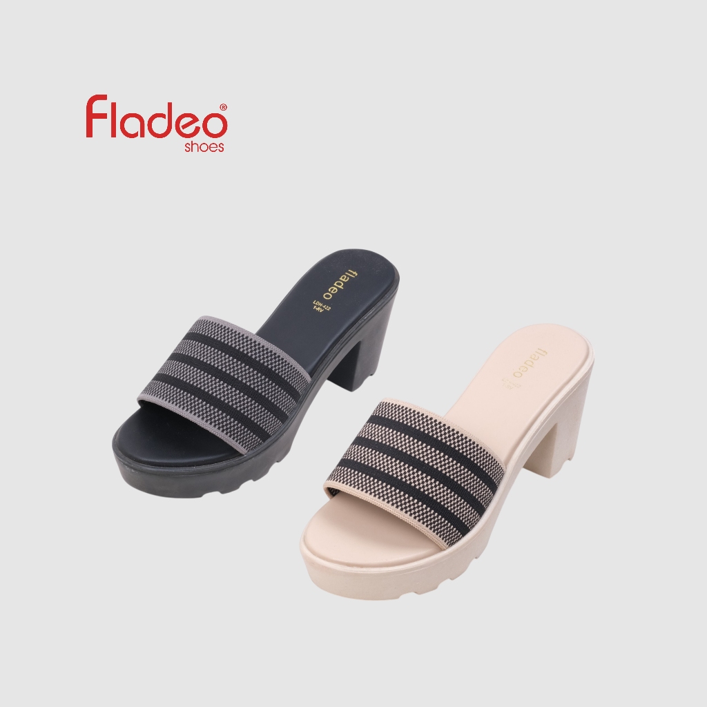Jual Fladeo D22/LDH422-1RV/Sandal Wedges Slide Wanita [ Wedges Sandals ...