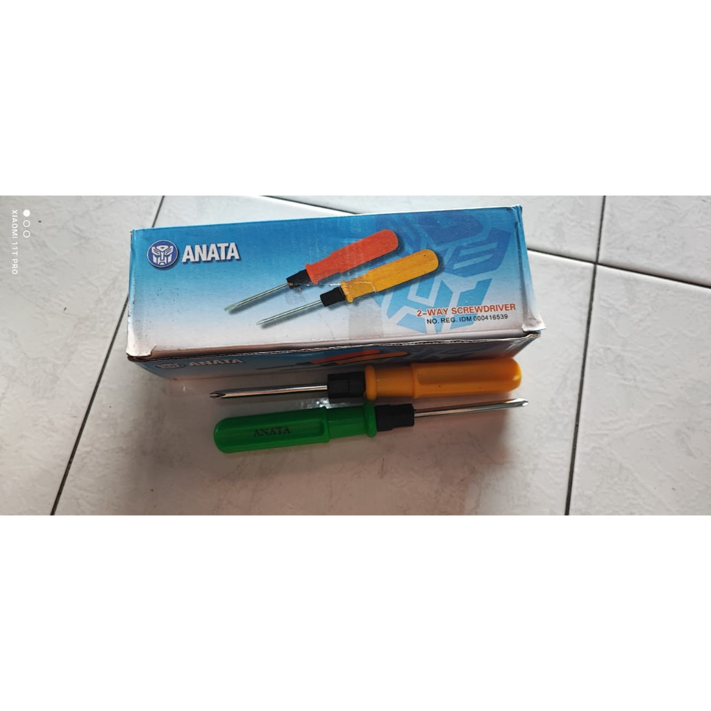 Jual OBENG PLASTIK TWO WAY ANATA 3 " (1PCS) | Shopee Indonesia