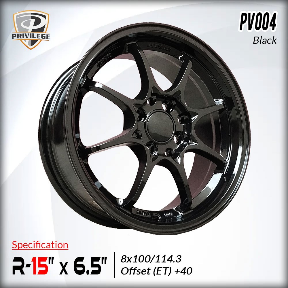 Jual Velg Mobil Racing TE28 Black Glossy R14 Ring 15 Lubang 8 (8306D ...