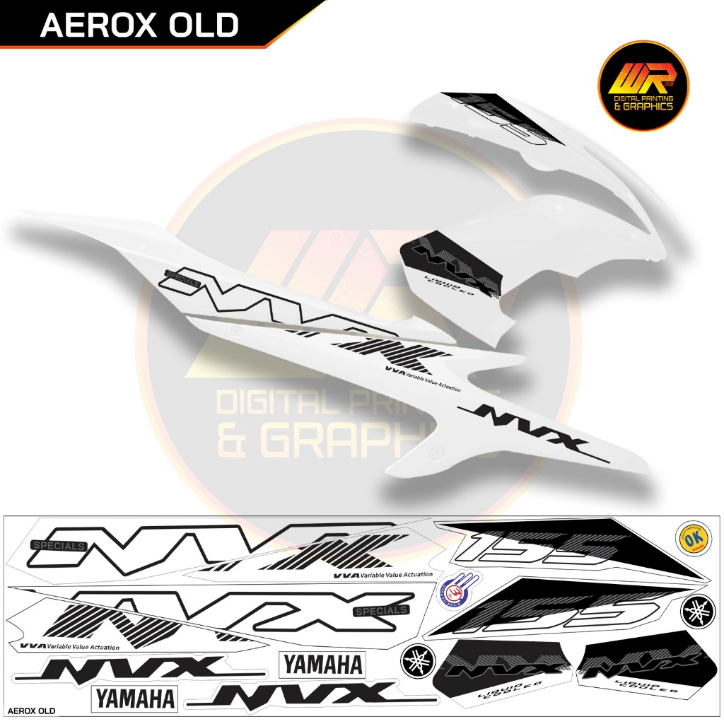 Jual Striping Lis Aerox Old Nvx Sticker Bahan Polet Bening Transparan ...