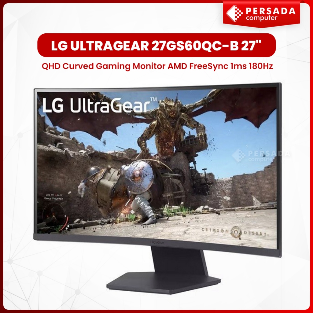 Jual LG UltraGear 27GS60QC-B 27" QHD Curved Gaming Monitor AMD FreeSync ...