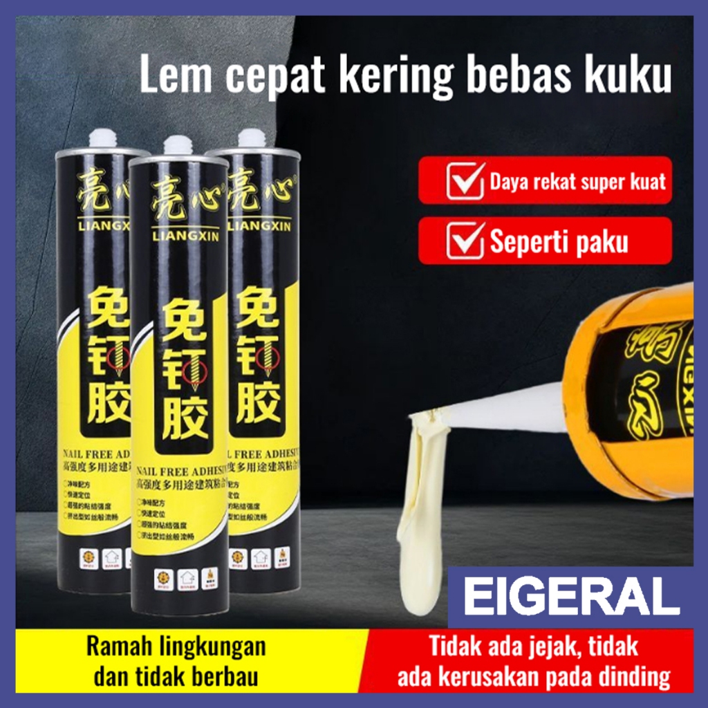 Jual 310ML Lem Pengganti Paku Sekrup Skrup Tembok No More Nail Glue ...