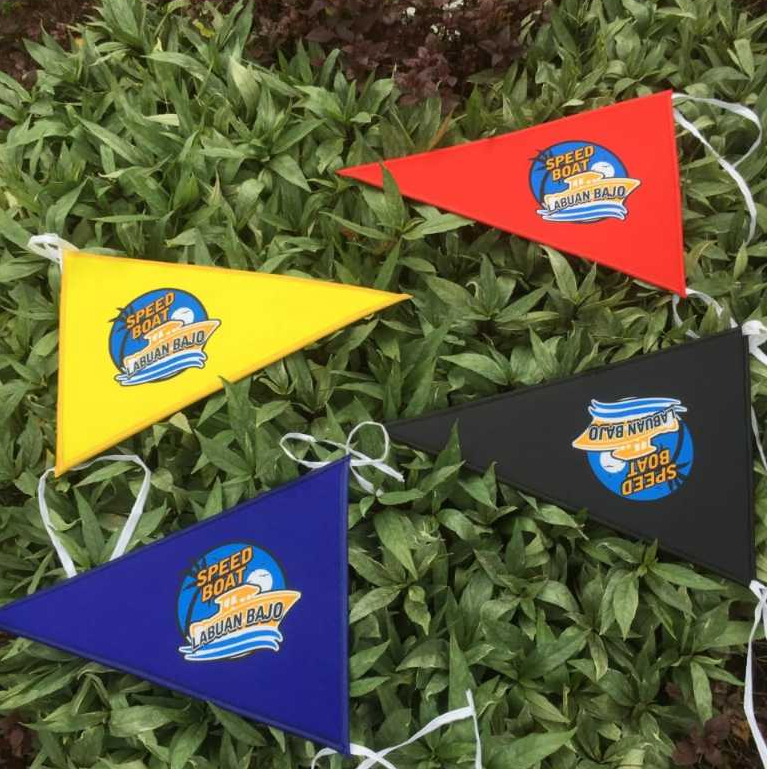 Jual Cetak Bendera Custom Tour Guide, Custom Bendera Segitiga, Travel ...