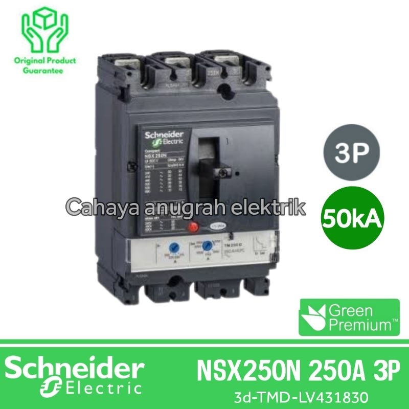Jual MCCB SCHNEIDER NSX250N 250A 3P 50KA LV431830 mccb Schneider 250a 3 ...