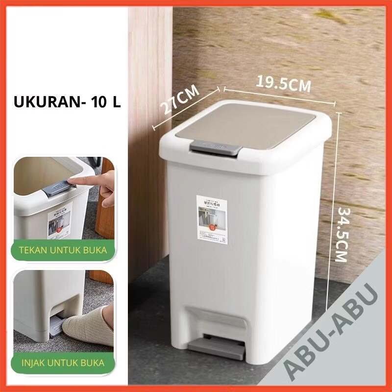 Jual Tempat Sampah Injak Tong Sampah Plastik Tertutup Trash Bin Kotak ...