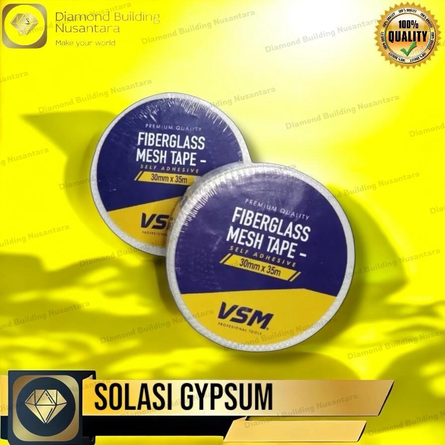 Jual Lakban Perban Isolasi Kasa Lem Gypsum Plafon Fiberglass Tape VSM ...