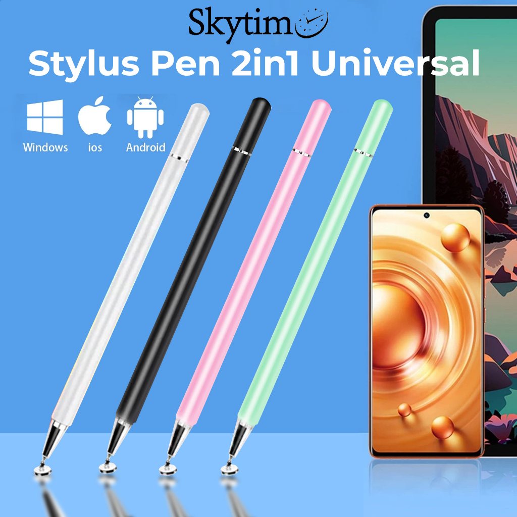Jual Skytime Stylus Pen 2in1 Universal Capacitive Stylus Touch for Ios ...