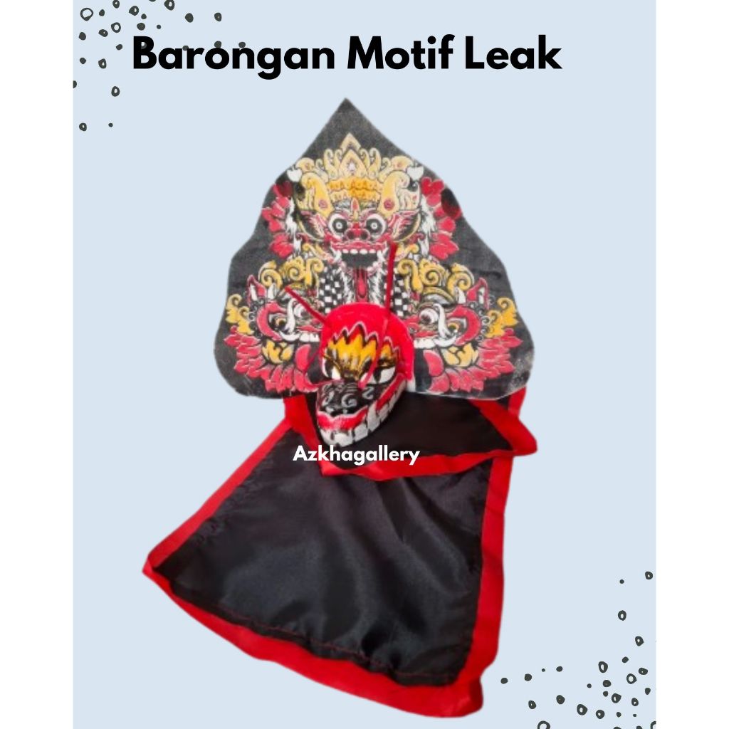 Jual Barongan Anak Kecil Spons Ukuran Tanggung Motif Bali Warna Merah ...