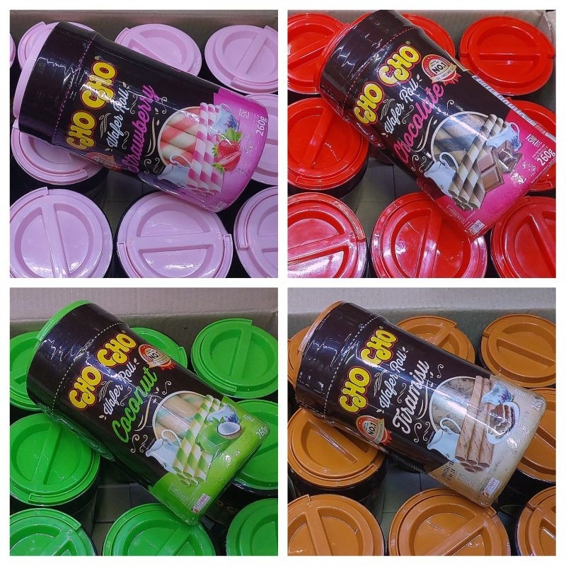 Jual Paket 12 Toples Stick Wafer Roll Chocho Cream Filled Varian Rasa ...