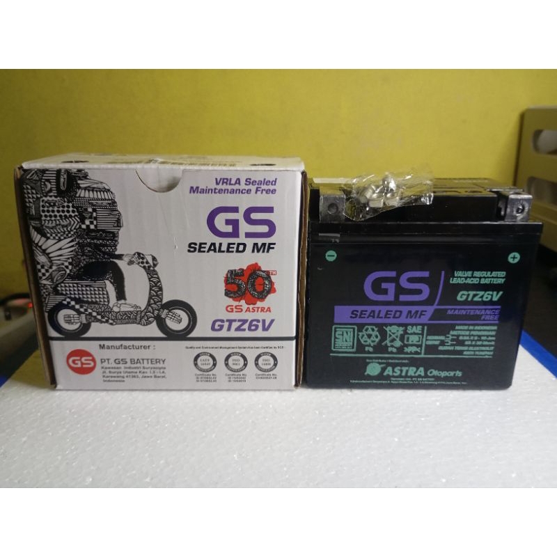 Jual Aki Kering GS Vario 125/150 GTZ6V | Shopee Indonesia