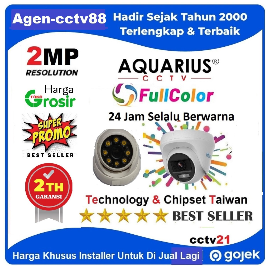 Jual Kamera CCTV 2MP Indoor Colorvu Aquarius Full Color 24Jam Selalu ...