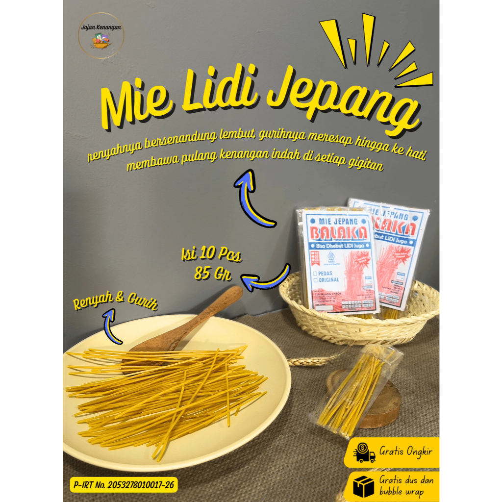 Jual Mie Lidi Asin Jepang isi 10 Pcs | Shopee Indonesia