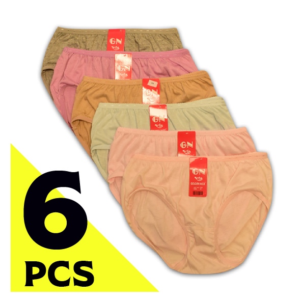 Jual 6 PCS CD Celana Dalam Golden Nick Wanita Basic Soft Lembut Karet Tebal daily pemaikaian ...