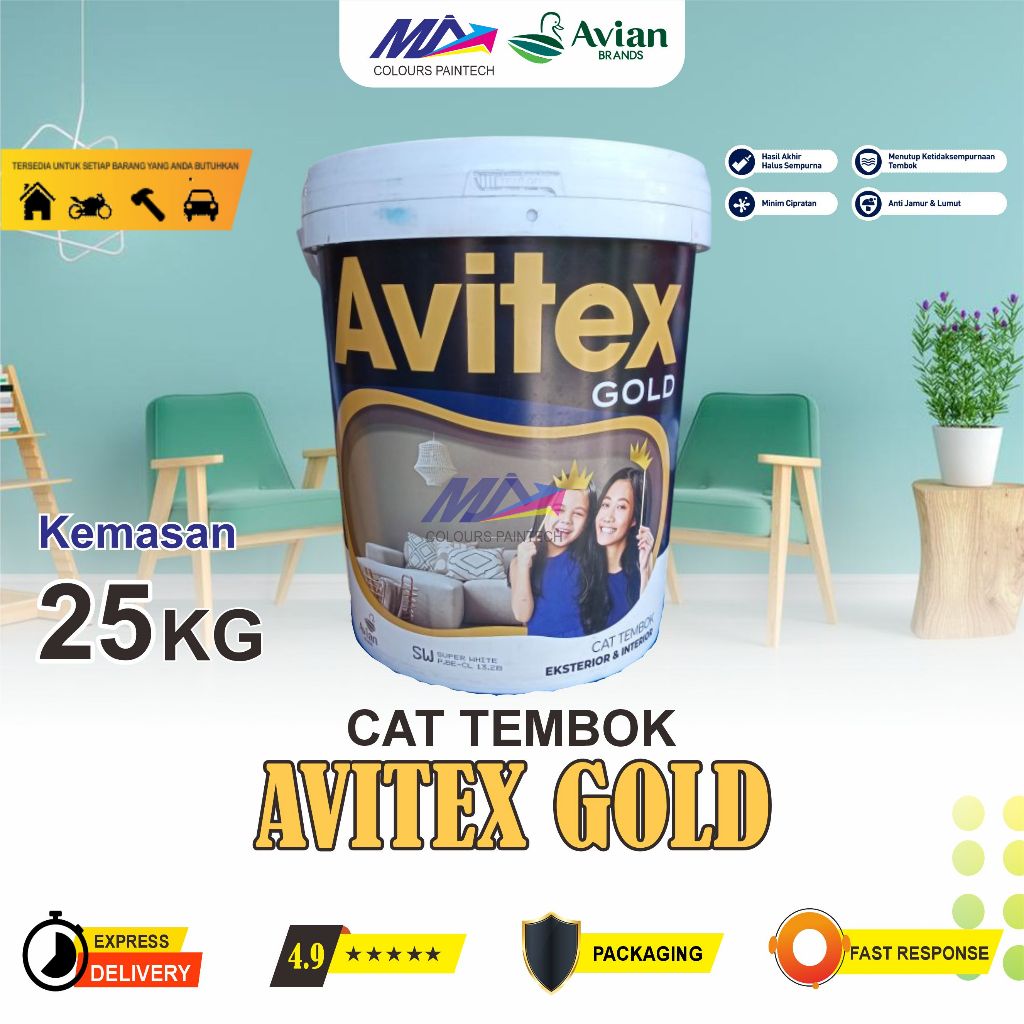 Jual AVITEX GOLD SW SUPER WHITE 25 KG dan PUTIH SALJU 905 | Shopee ...