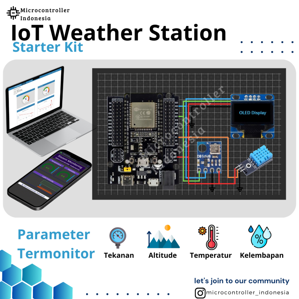 Jual Starter Kit IoT Weather Station - Monitoring Cuaca dengan Internet ...