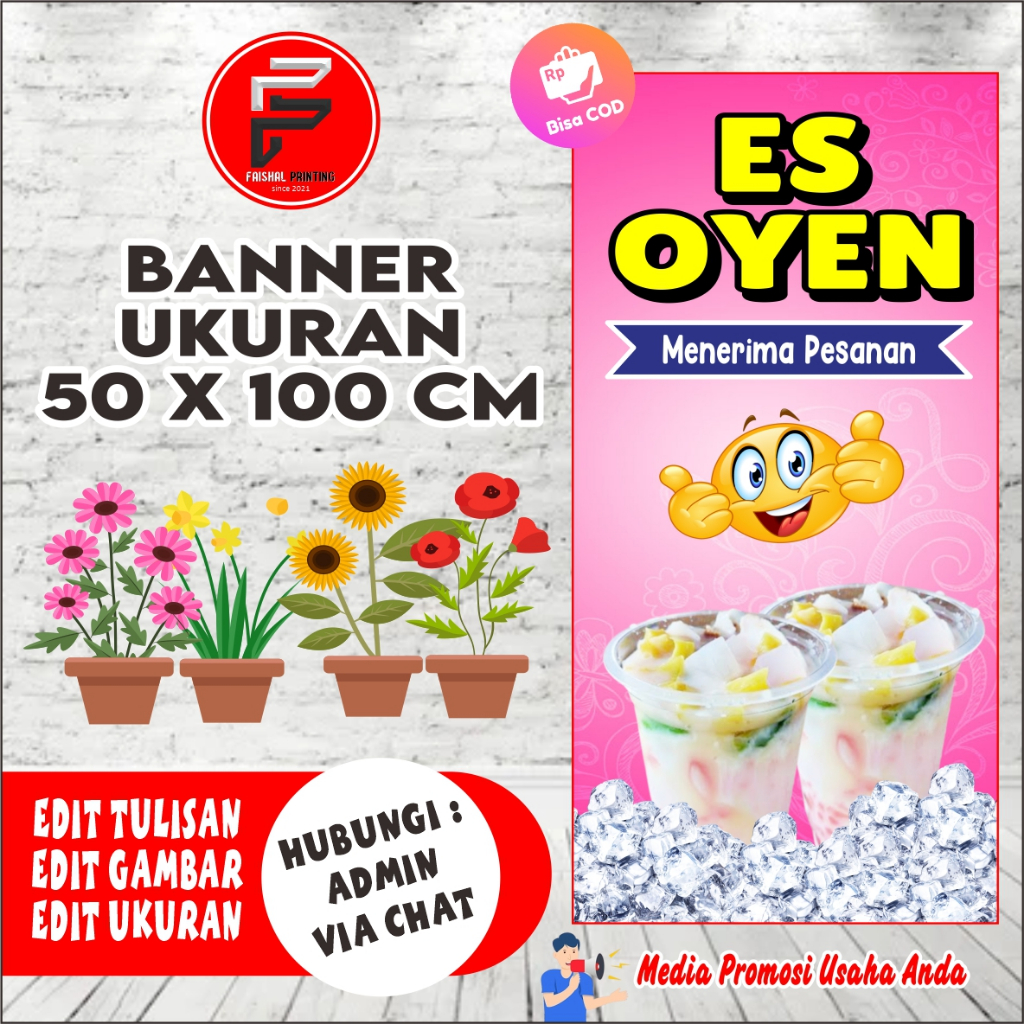 Jual Banner Es Oyen / Spanduk Minuman ES / Spanduk Es Oyen / Banner ...