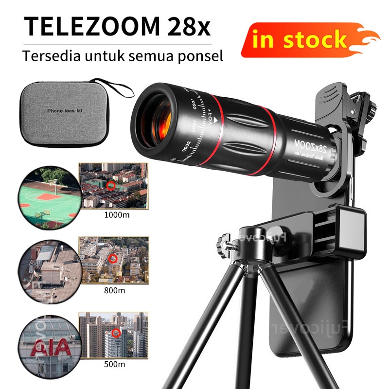Jual Lensa Apexel 28x Zoom Kamera Hp Lensa Telephoto 18x25 Telezoom HD ...