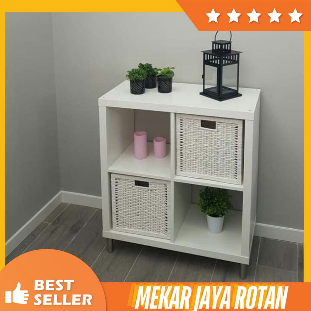 Jual Keranjang penyimpanan/Box rotan Anyaman rotan sintetis / custom ...