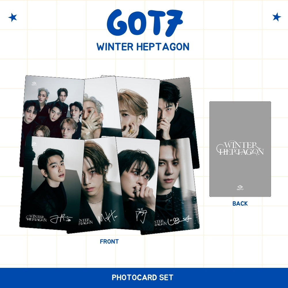 Jual PHOTOCARD GOT7 HEPTAGON 2SISI (ISI 8 PCS + LAMINASI 2 SISI) TANDA ...